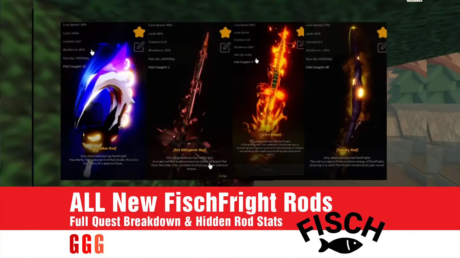 How to Get ALL New FischFright Rods in fisch? Full Guide