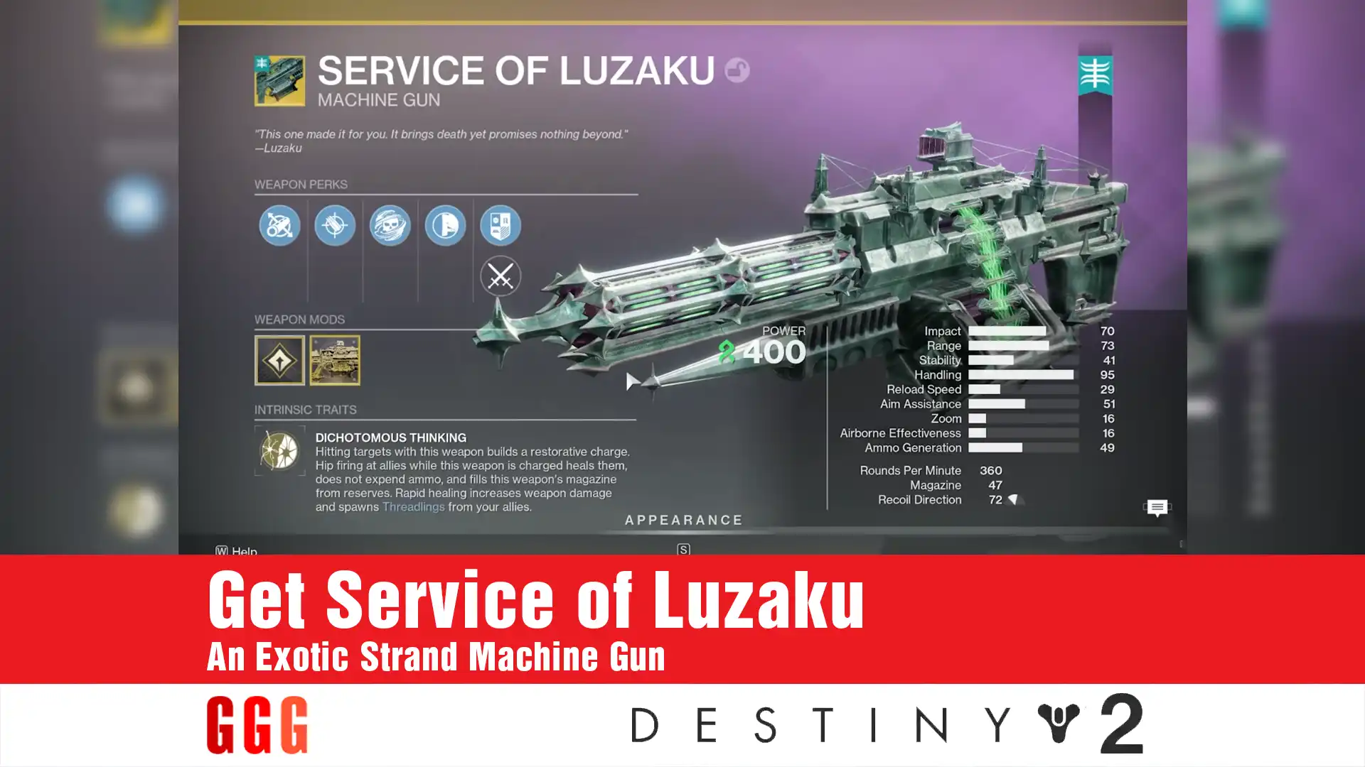 How to Get Service of Luzaku in Destiny 2 Renegades?