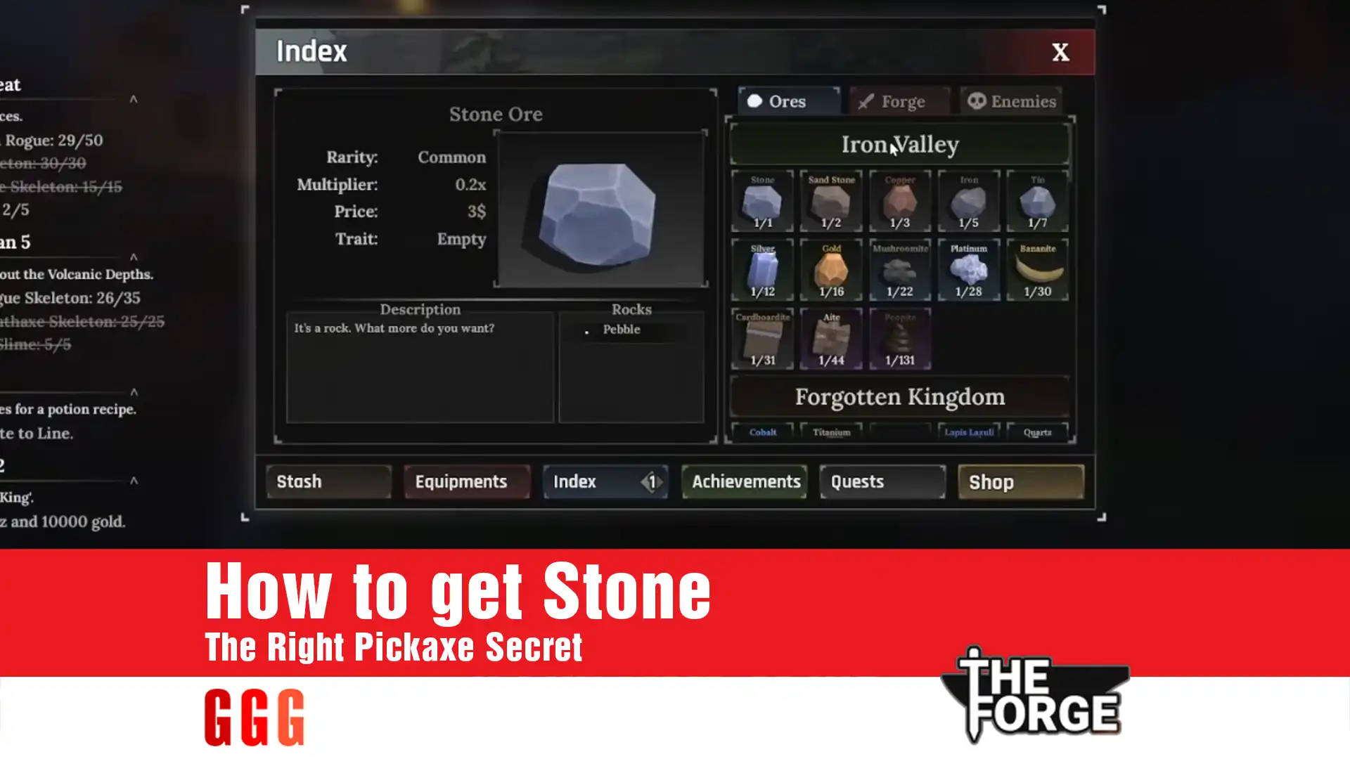 How to Get Stone in The Forge Roblox? The Pickaxe Secret!